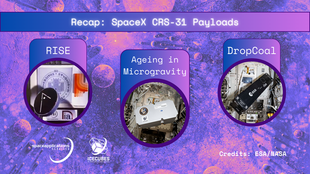SpaceX CRS-31 payloads - ICE Cubes